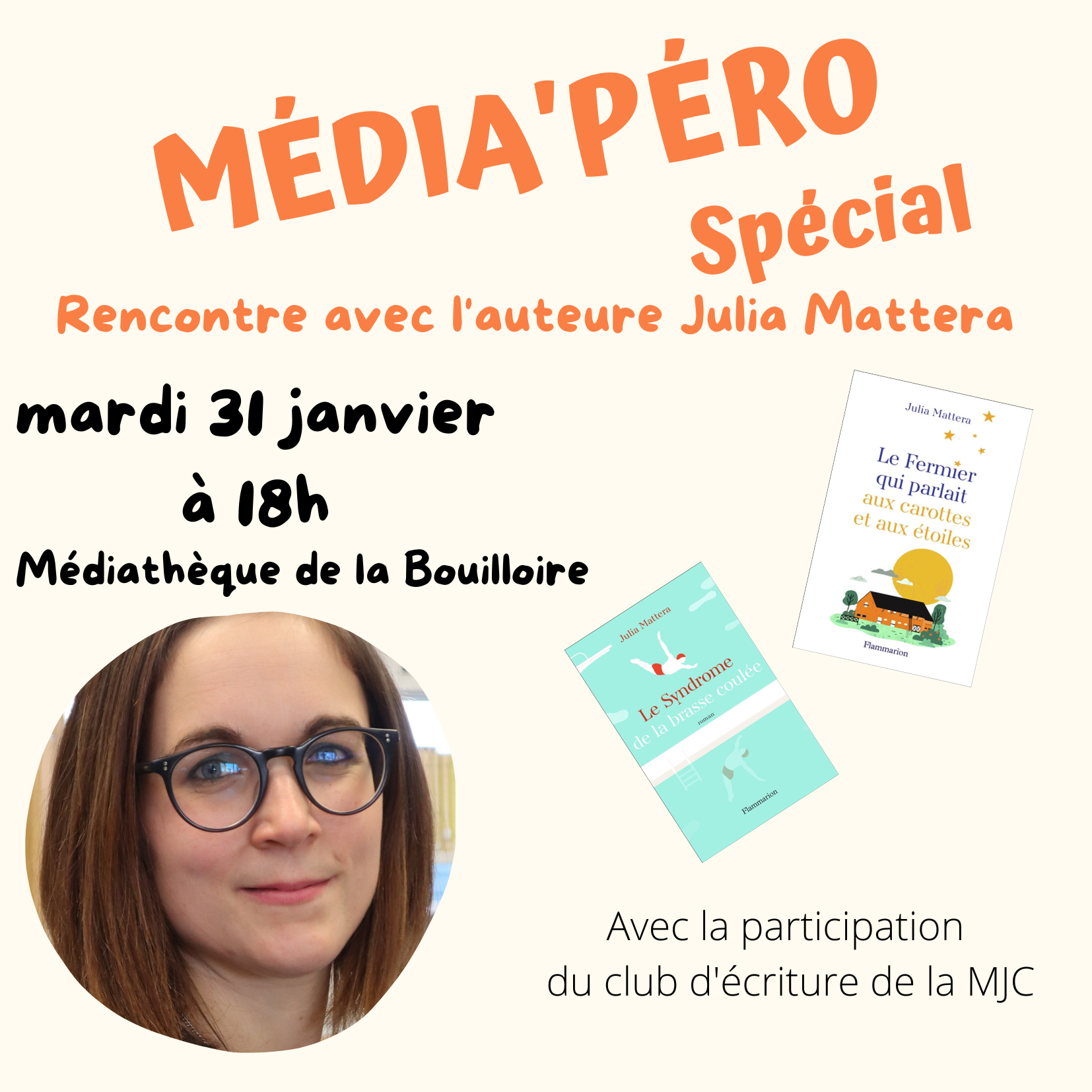 Média'péro Spécial rencontre avec l'auteure Julia Mattera - Communauté ...